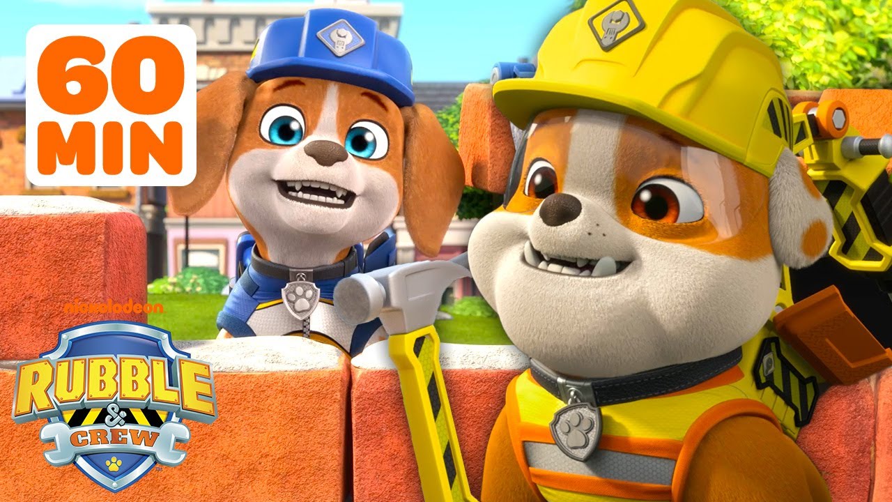 Rubble's EPIC Construction Builds! w/ Motor, Charger & Wheeler | 1 Hour ...