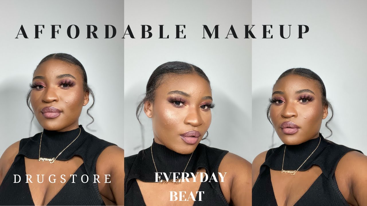 Affordable makeup tutorial brown skin - YouTube