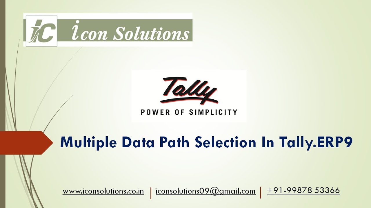 Multiple Data Path Selection In Tally - YouTube