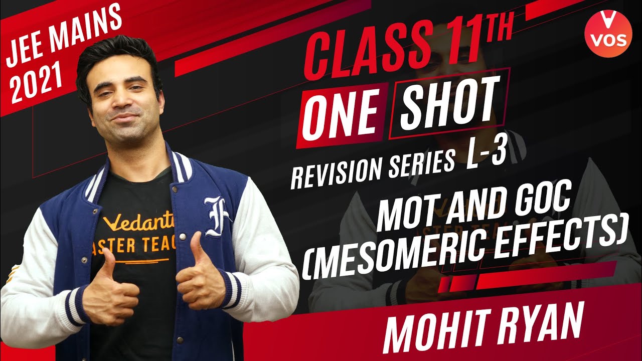 CLASS 11th ONE SHOT REVISION SERIES L-3 | MOT and GOC (Mesomeric ...