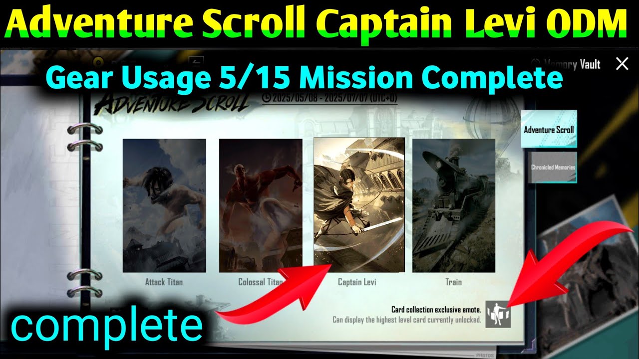 Captain Levi ODM Gear Usage 5/15 Mission Complete | PUBG Mobile BGMI 3. ...