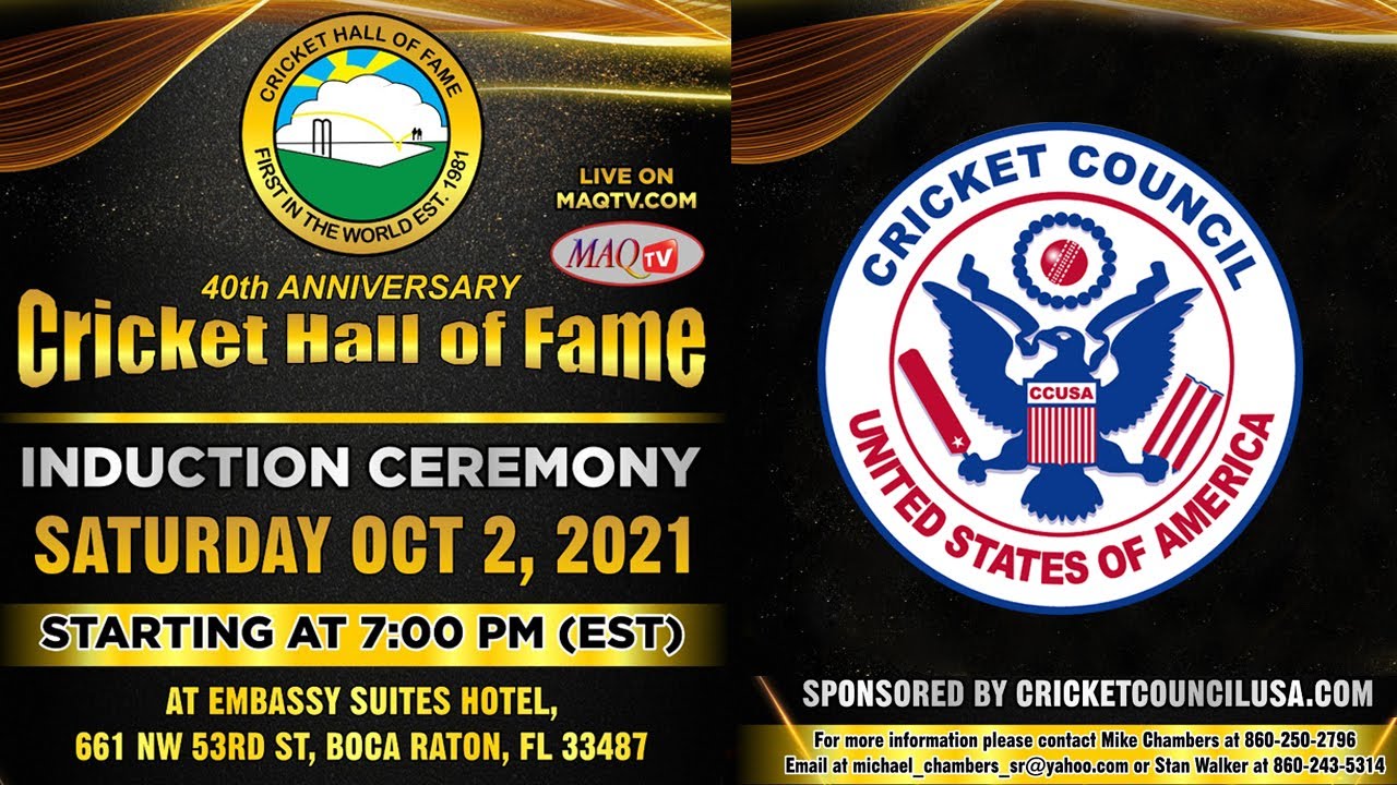 Live 40th Anniversary Cricket Hall of Fame Induction Ceremony 2021 ...