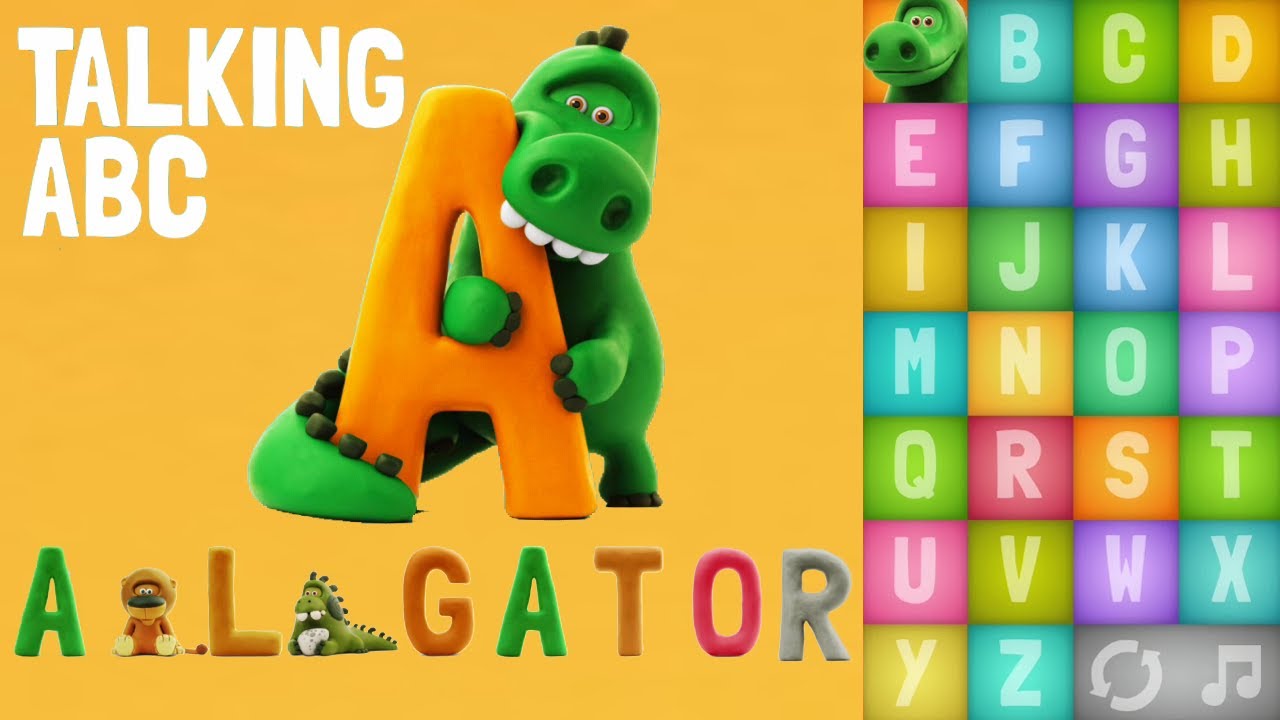 Talking ABC English - Funny Word Puzzle Game with Animals Song - A is ...