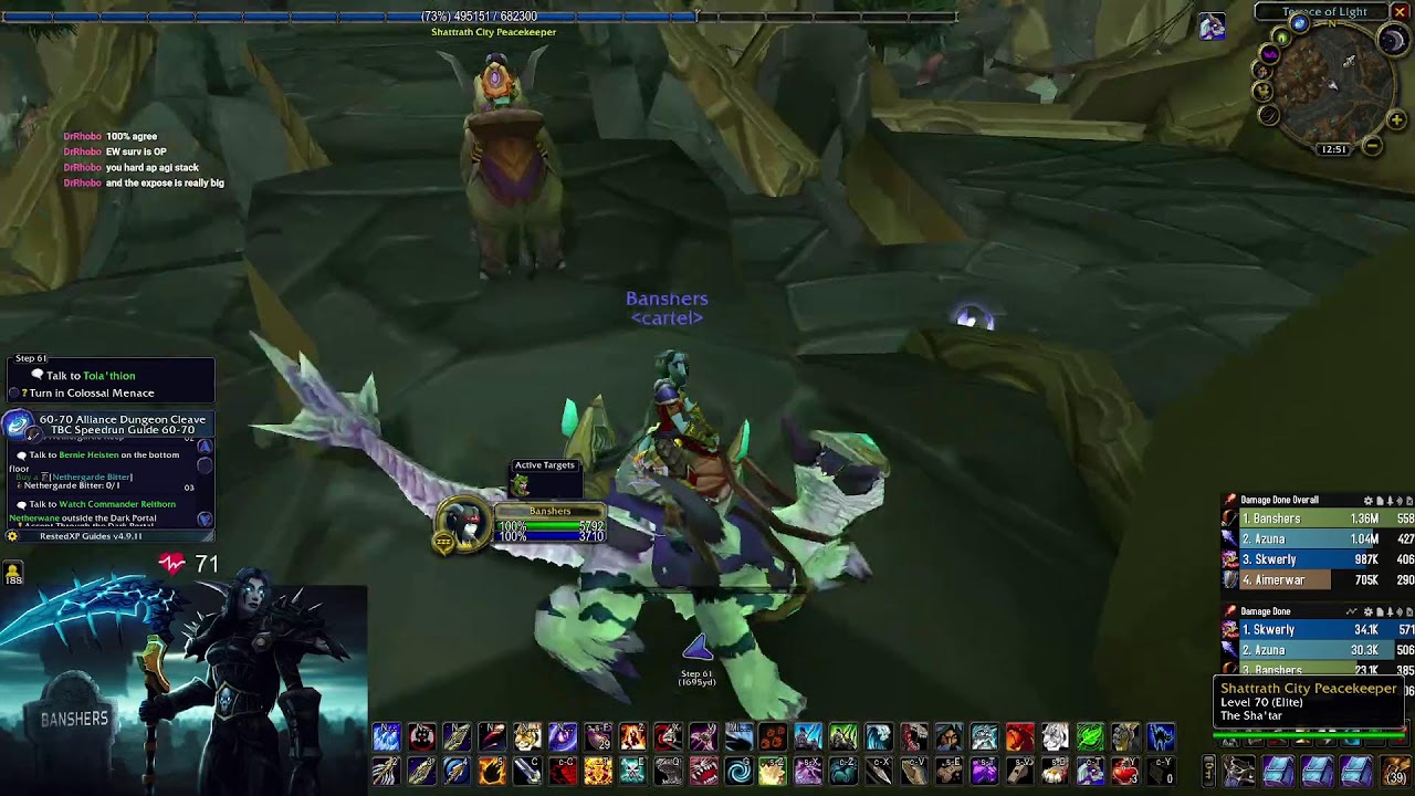 TBC Hunter Dungeons Day2 (4195 io, HoF Hunter) !guide for RestedXP code ...