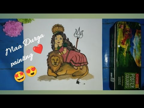 Mata rani painting 🖌️🎨 || jai mata dii || maa Durga drawing video ...