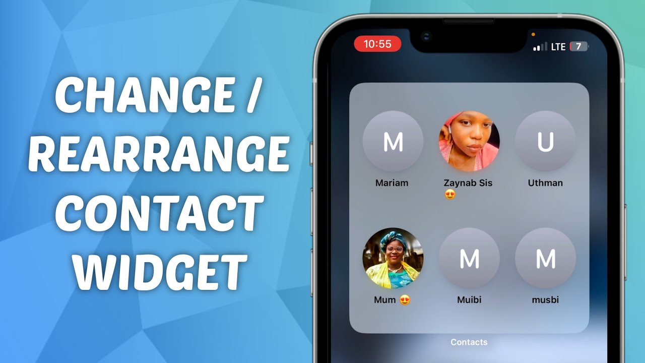 How to Rearrange or Change Contacts in Contact Widget on iPhone - iOS ...