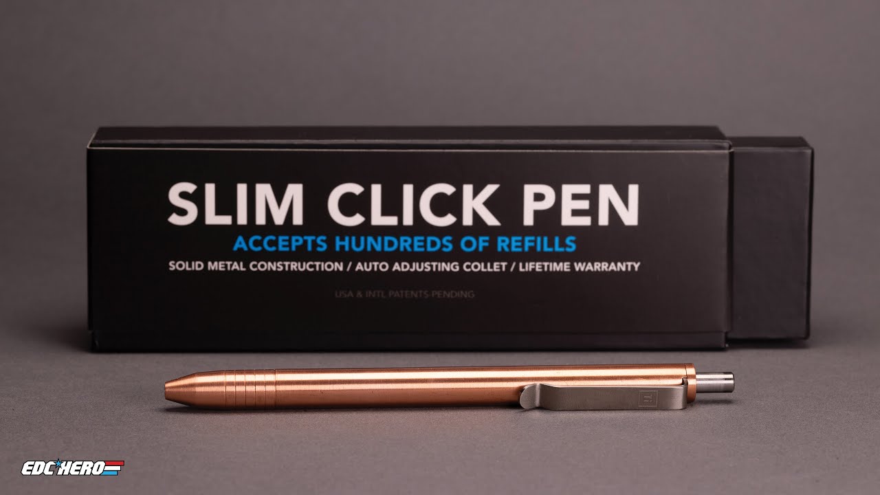 Big idea Design copper Slim Click pen - YouTube