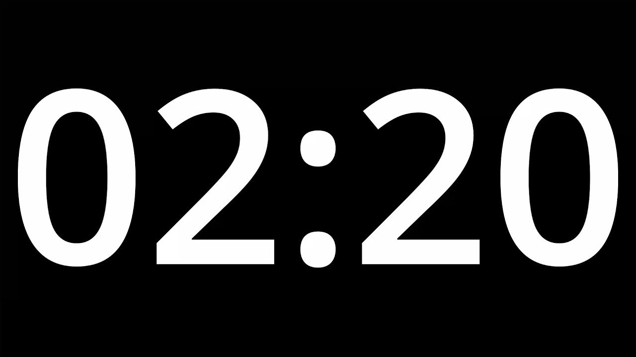 02 MINUTE 20 TIMER with alarm - 140 second COUNTDOWN Clock Alarm - YouTube