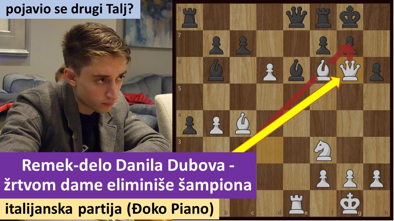 Remek delo Danila Dubova - žrtvom dame eliminiše šampiona - italijanska ...