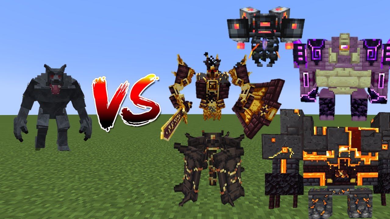 Werewolf Vs L_Ender's Cataclysm Bosses - Minecraft Mob Battle - YouTube