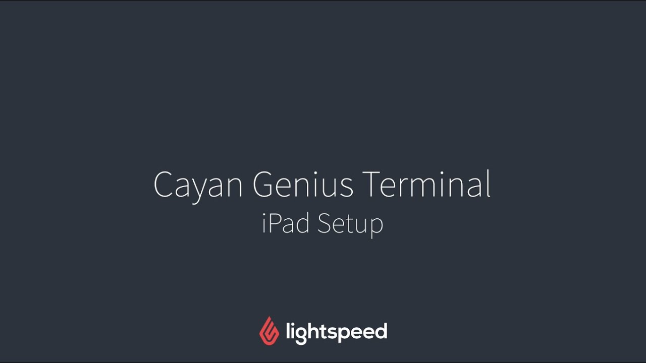 Cayan Genius Terminal - iPad Setup - YouTube