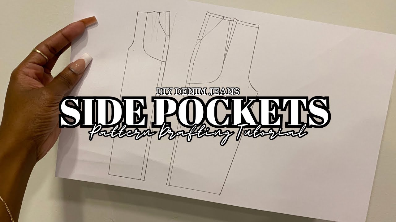 Drafting A SIDE POCKET Pattern For My Palazzo Pants / DIY Denim Jeans ...