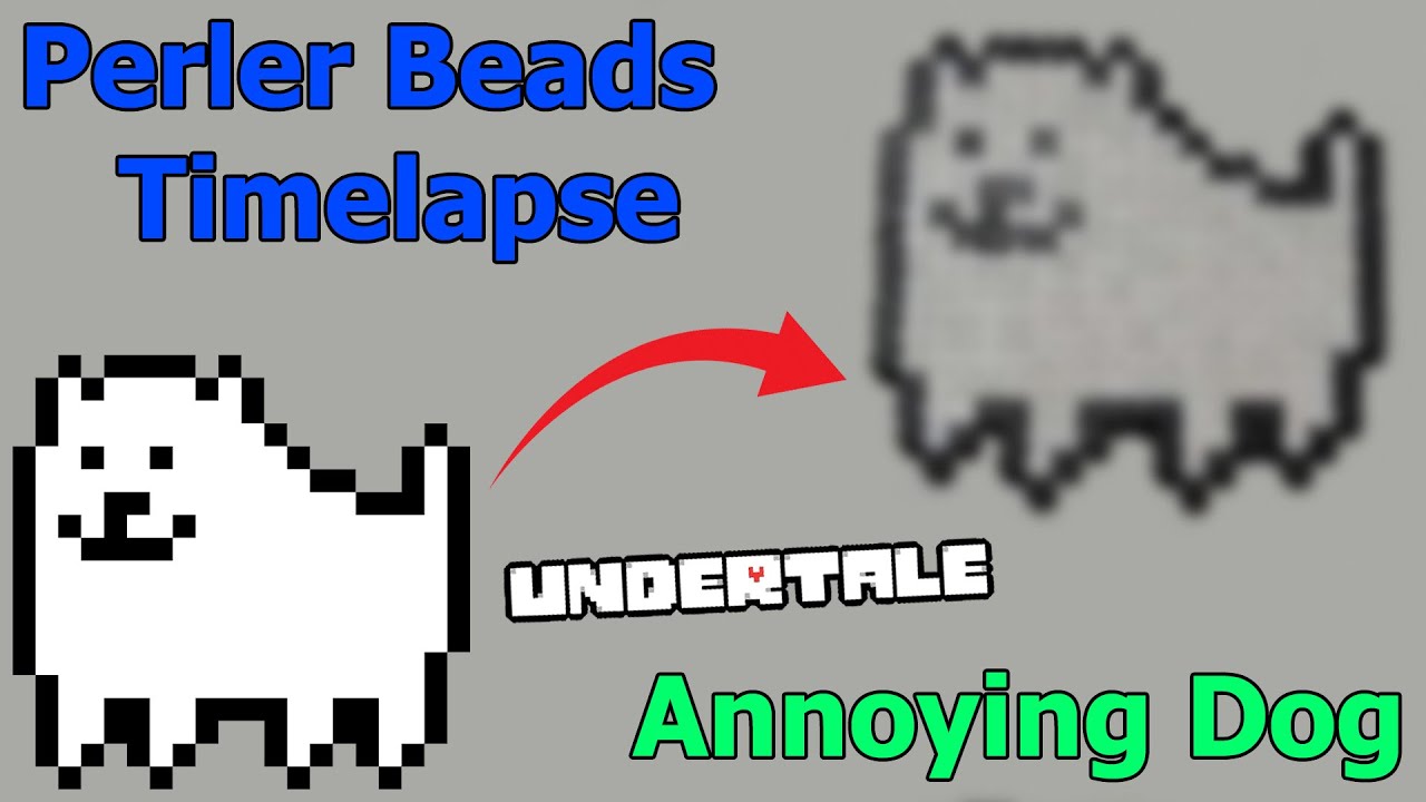 Perler Beads Timelapse: Annoying Dog - Undertale Pixel Art - YouTube