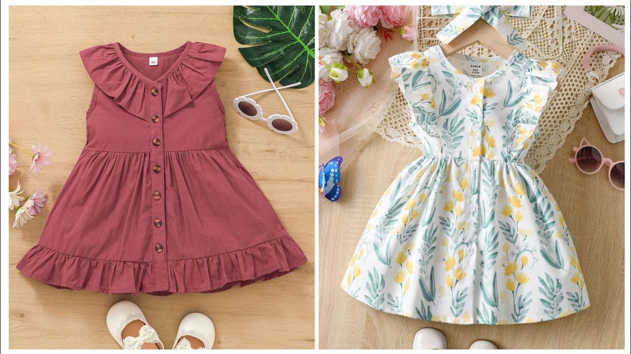 Elegant and modern baby girl's dresses designing #babygirlsfrocks - YouTube