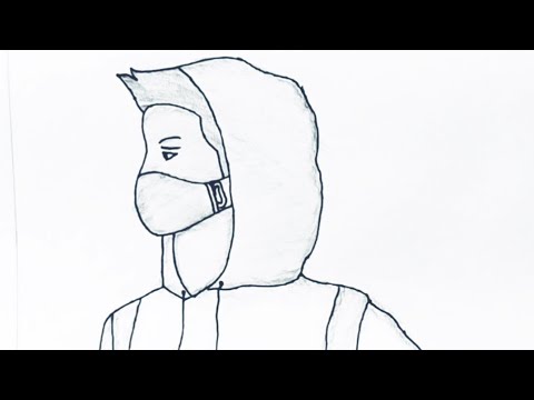 || How to draw easy boy wearing mask drawing video || for beginners ...