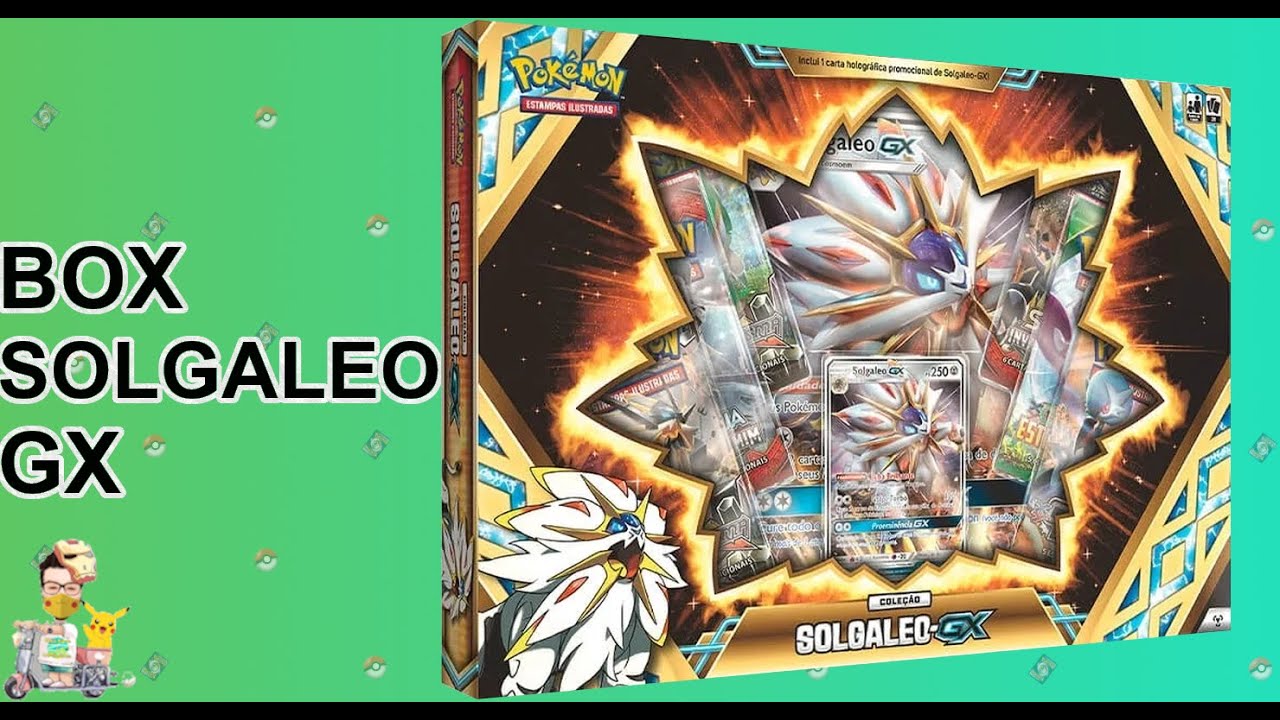 Unboxing BOX SOLGAOLEO GX - Abrindo Box Solgaleo-GX - Pokemon TCG - YouTube