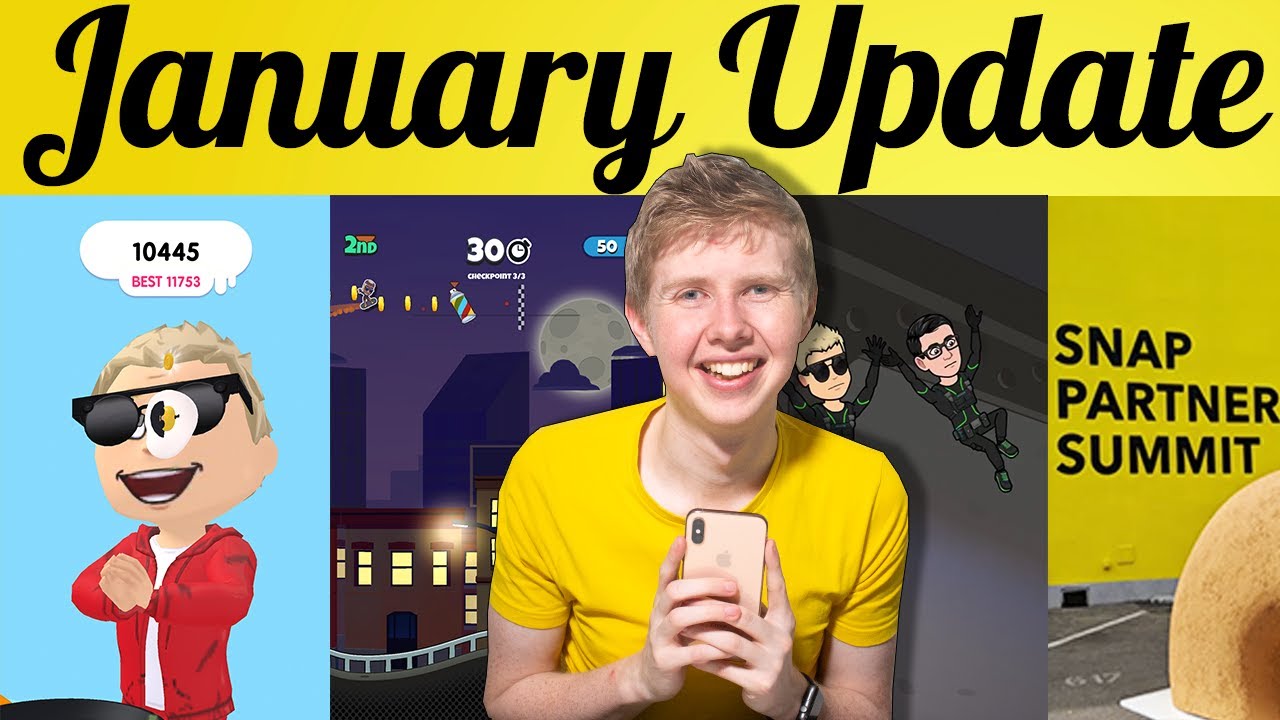 Snapchat Update - Janurary (Snapchat games and Bitmoji Shows) - YouTube