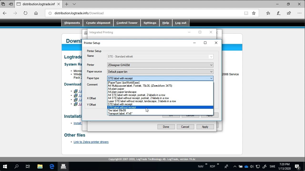 Install Integrated Printing - LogTrade Connect for Microsoft Dynamics 365 Business Central - YouTube