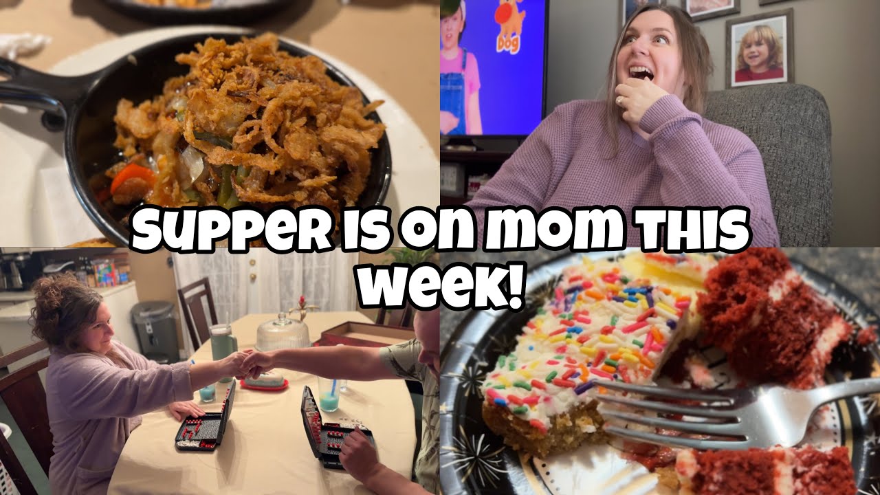 mom treats us all to a nice Sunday supper, no cooking for her! - YouTube