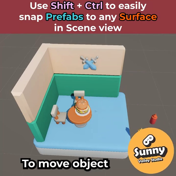 Unity Scene View - Quickest way to snap objects to the floor #unitytips - YouTube