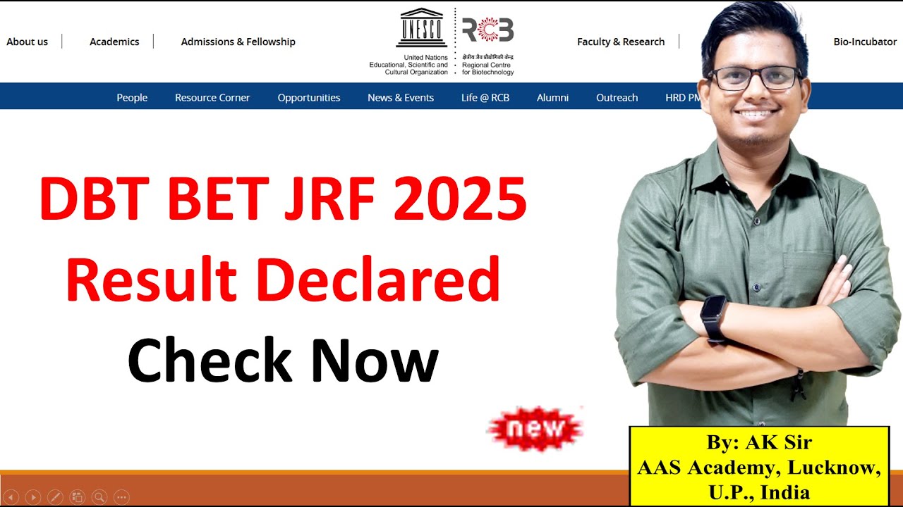 DBT BET Result 2025 OUT Now! 🧬 | Check Scorecard, Cut Off & JRF ...