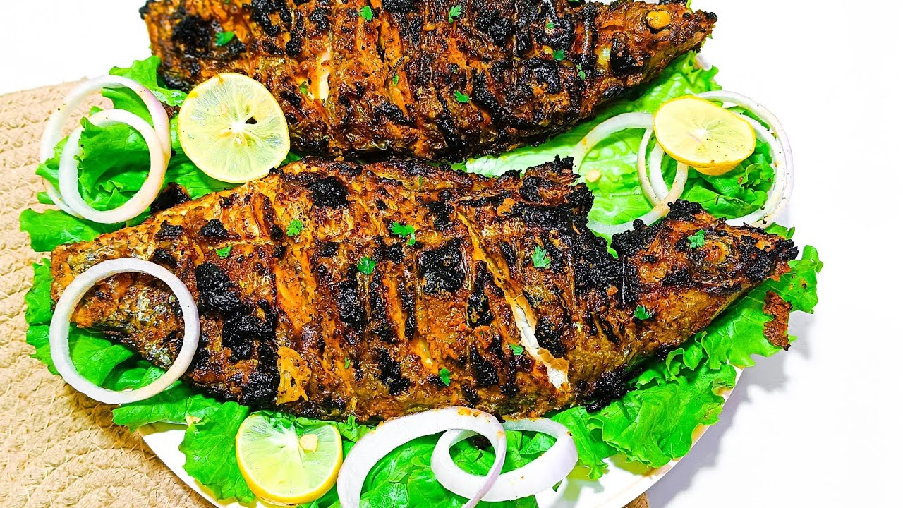 Spicy Masala Grilled Fish Recipe | Winter Special Grilled fish | Masala ...