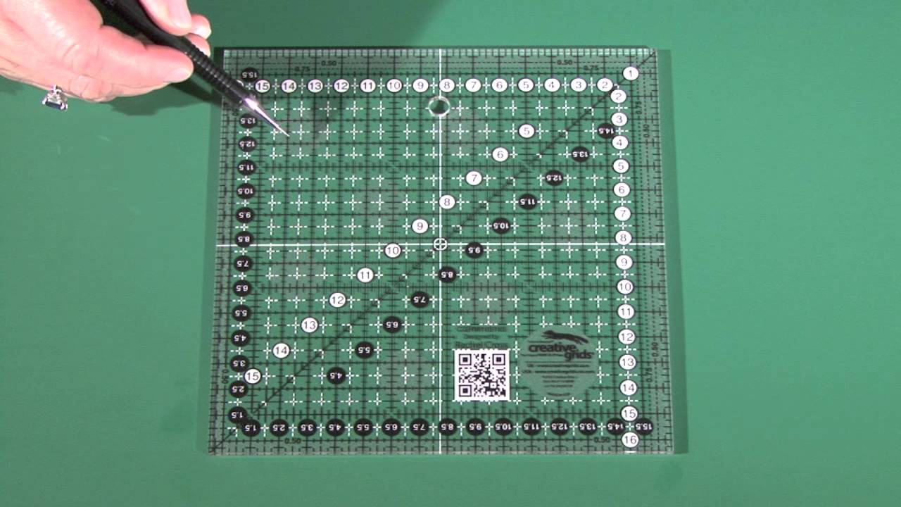 Creative Grids NON-SLIP Quilt Ruler - Metric Squares - YouTube