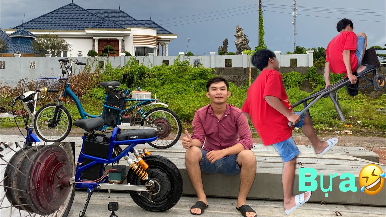 Review ''Xe Đạp Điện Độ'' Full Vlog Hậu Trường 2 Em Racing Boy Chạy Bánh Độ Cực Chất - YouTube