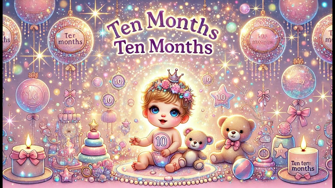 10-Month-Old Baby Milestone - Countdown & Happy Birthday Song 🎉👶💖 - YouTube