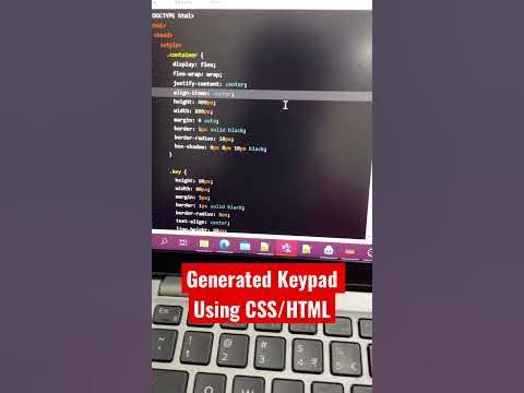 Generate keypad :Keyboard using CSS / HTML #shots #learncoding #css - YouTube