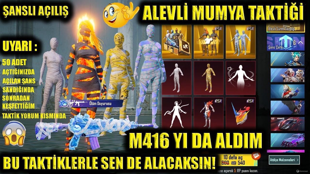 Alevli Mumya ve Mumya M416 Nasıl Alınır ? I Taktiklerle Mumya Açılışı ...
