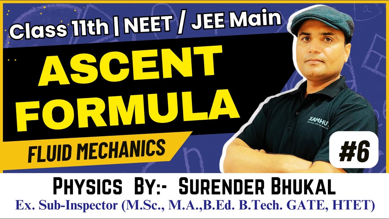 Ascent formula | Ascent Formula For Rise Of Liquid In Capillary Tube ...