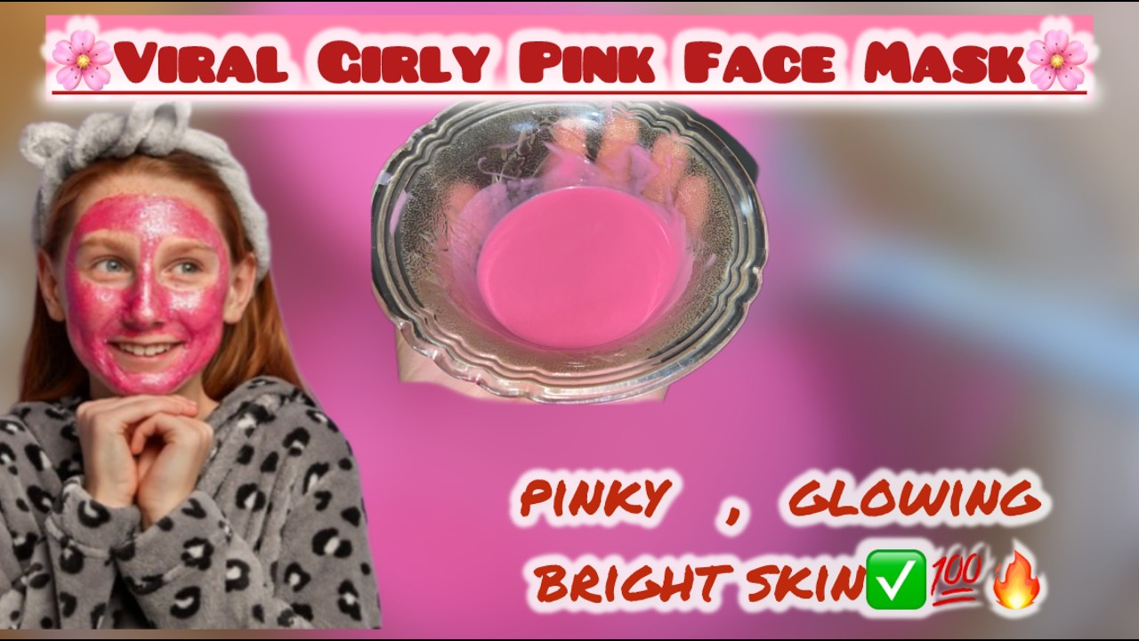 Girly Pink Facial👧💞|Pink Face Mask👌🏻|Pink facial at home🥣|Pink face ...