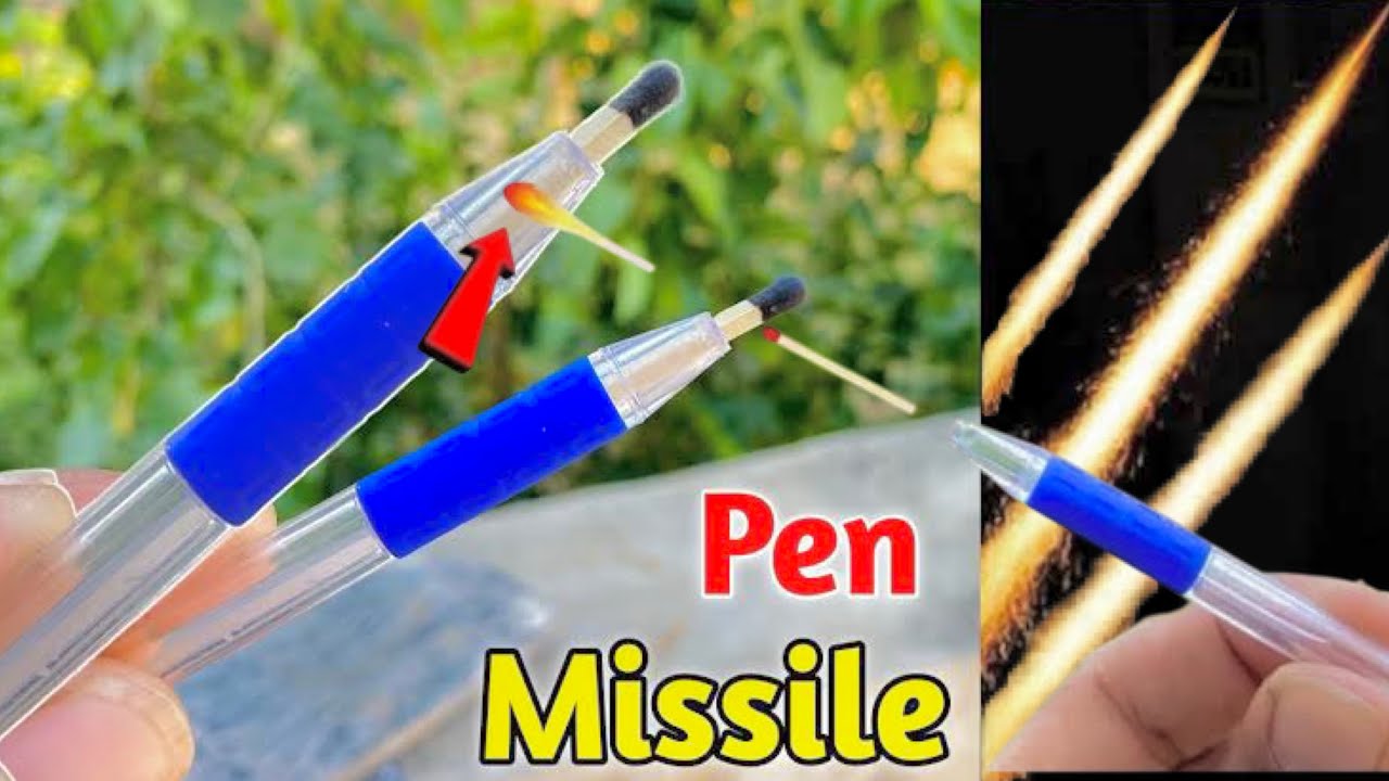 How to make easy rocket pen Super Easy | pen miissile rocket for machis ...