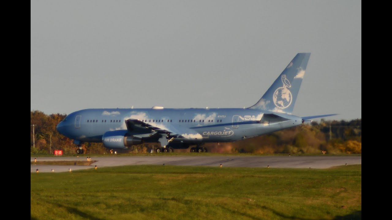 Plane spotting at Hamilton airport with AIR DRAKE'S DEPARTURE! - YouTube