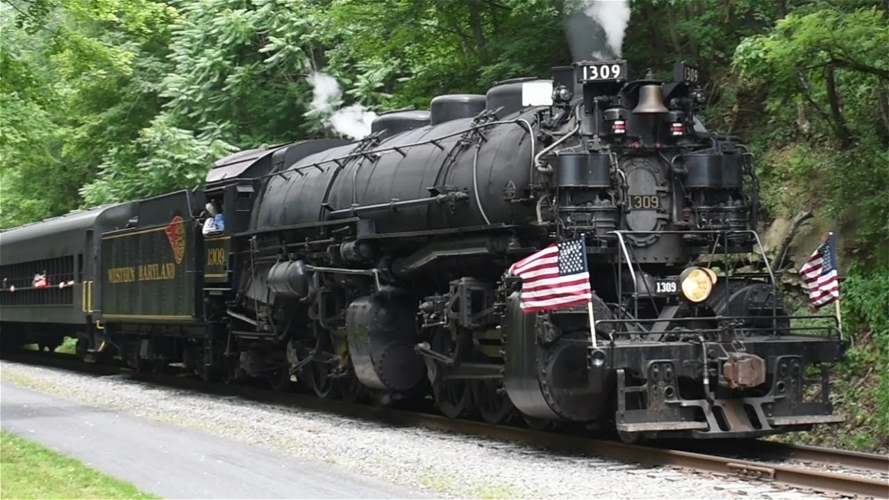 Western Maryland Scenic Railroad 1309: Frostburg Flyer Steam in the ...
