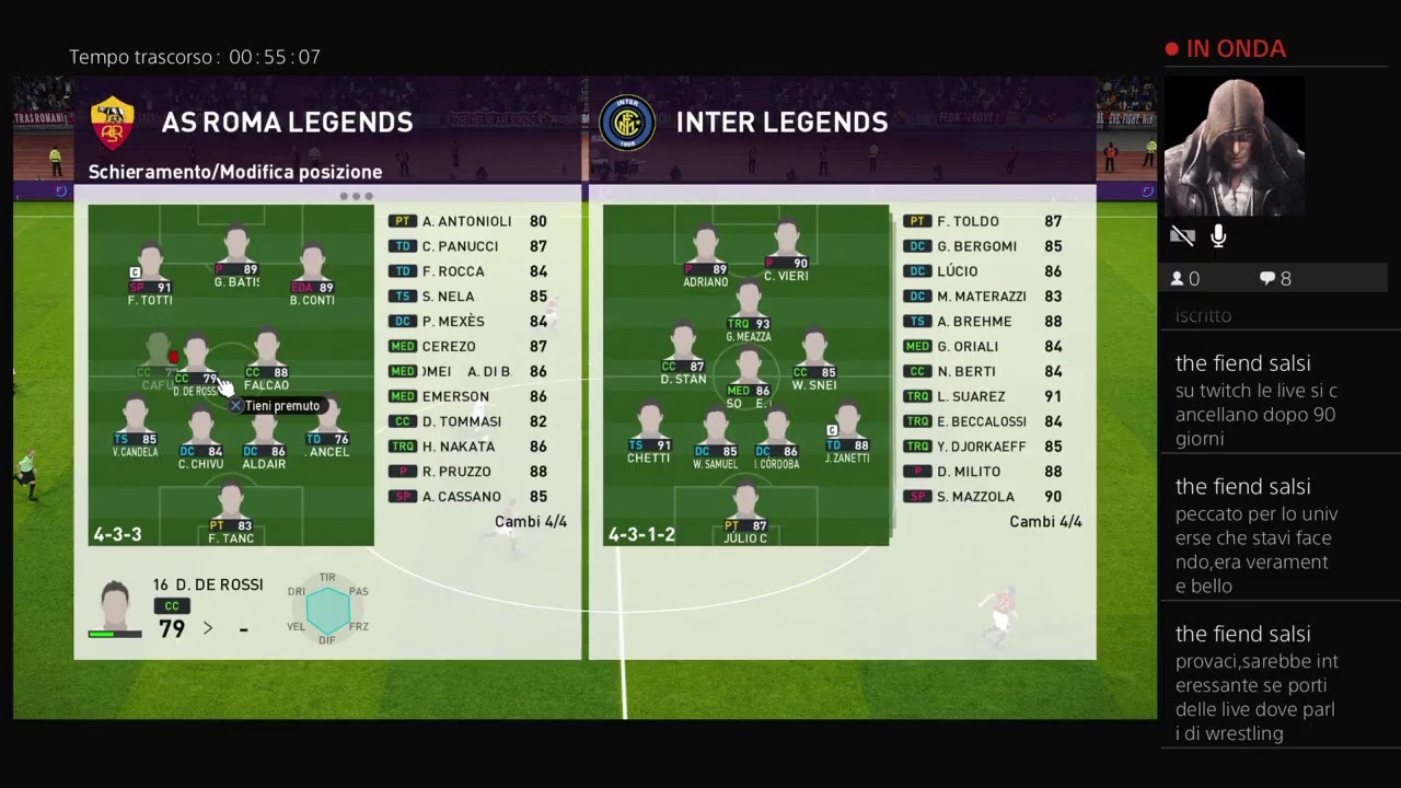 PES 2020 PS4 live - LEGENDS TEAMS - Match CLASSICI - YouTube