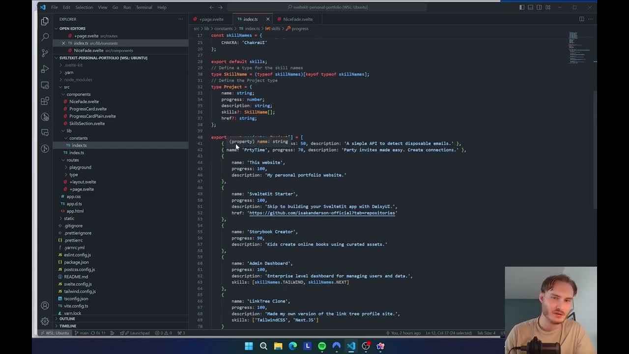 Animated SvelteKit Personal Portfolio Website - YouTube