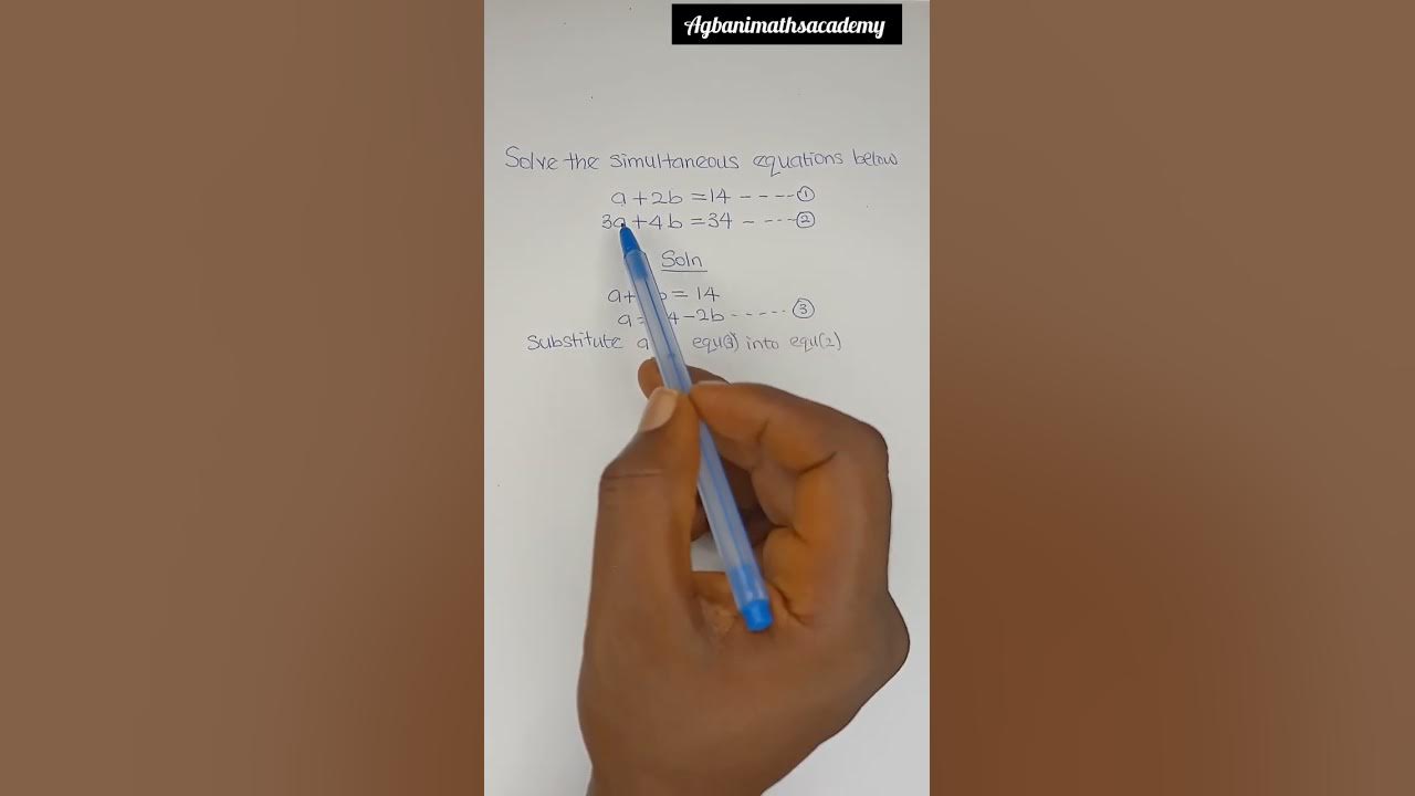 HOW TO SOLVE SIMULTANEOUS EQUATIONS USING SUBSTITUTION METHOD - YouTube