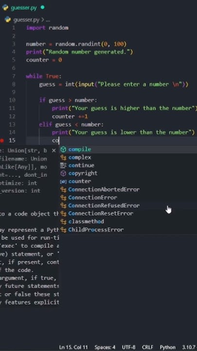 Python Number Guess Game Python Sayı Tahmin Oyunu Youtube