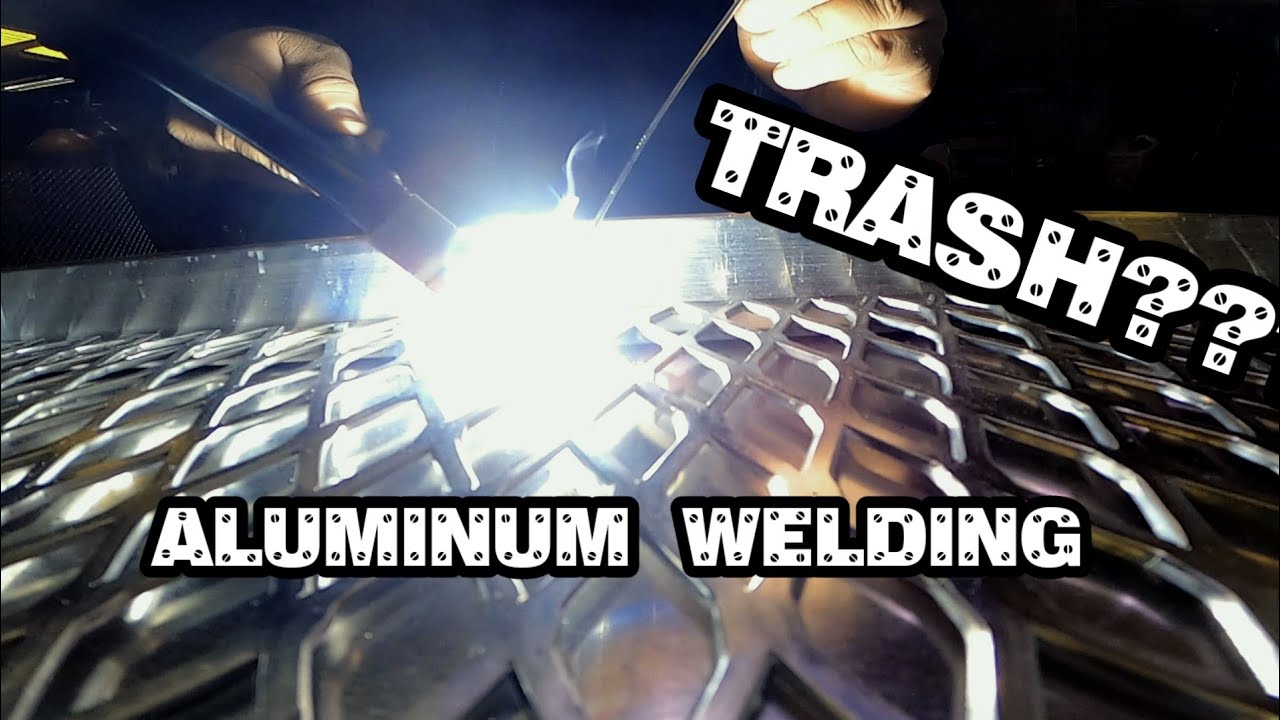 Trash to Cash! Welding Aluminum Expanded Metal and Angle! - YouTube
