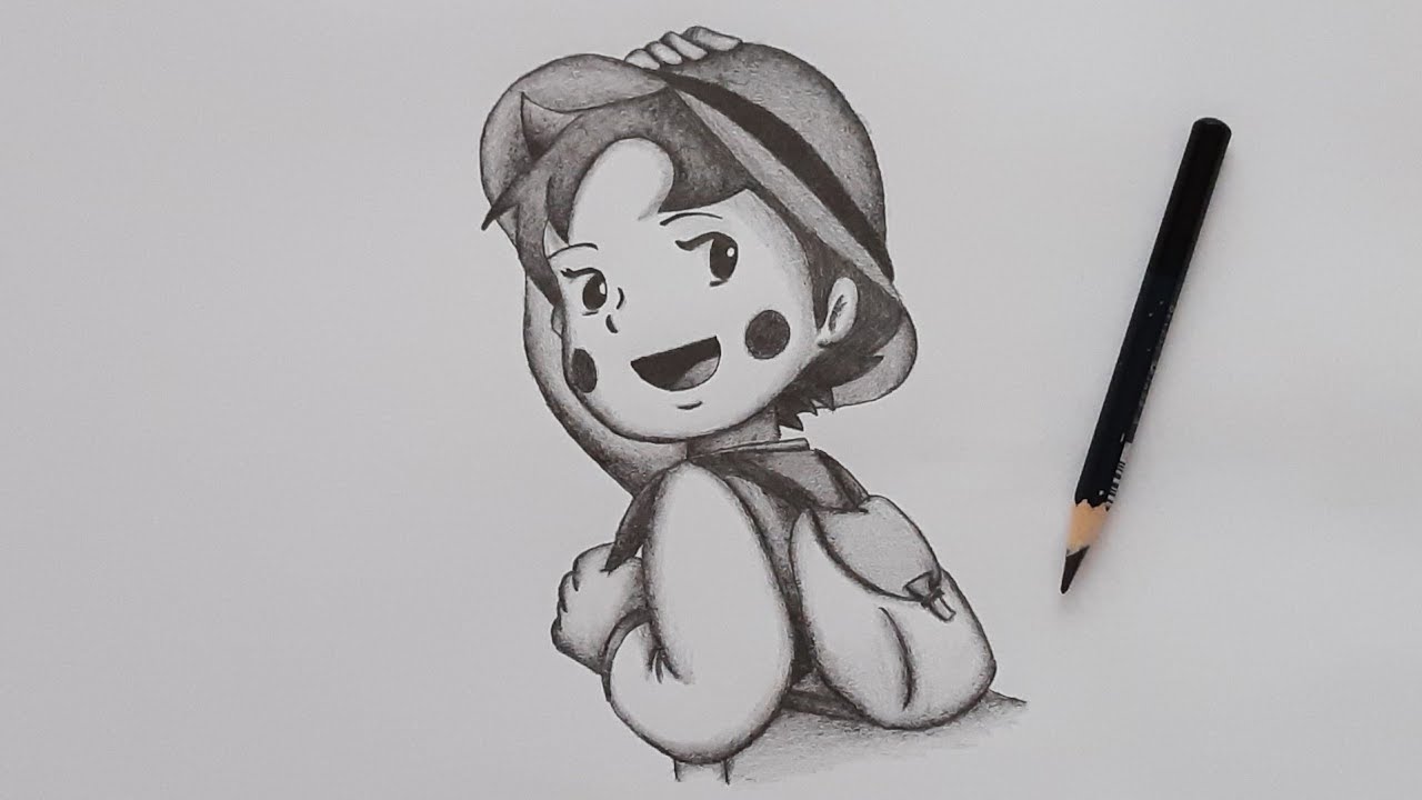 How to draw Heidi girl🐑🌲 | Heidi, Girl of the Alps drawing | Heidi ...