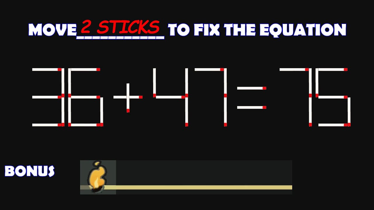 Double-Digit Matchstick Math Puzzles-35 | Can you solve the matchstick ...