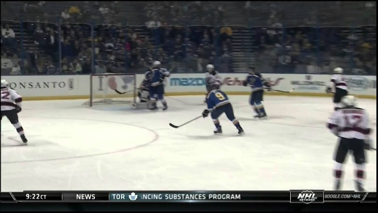 Michael Ryder wristshot goal 3-1 NY Devils vs St. Louis Blues Nov 6 ...