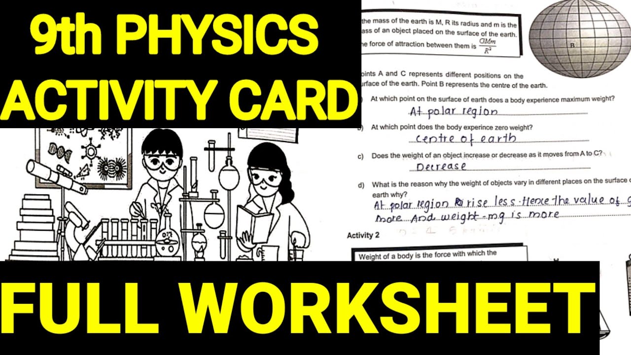 class9/physics /Activity card/Full worksheet /Learning excellence ...