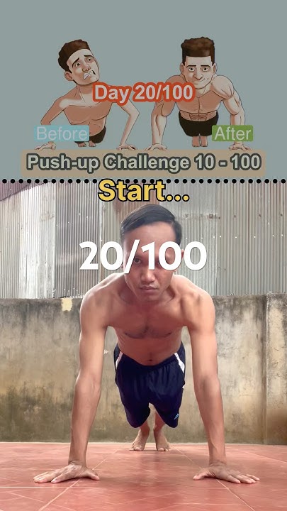 Day 20/100 Push-up Challenge! 🔥 #pushupchallenge #pushup #bodybuilding ...