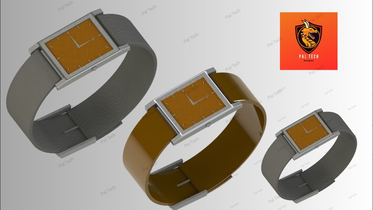 Hand watch 3d model in solidworks - YouTube