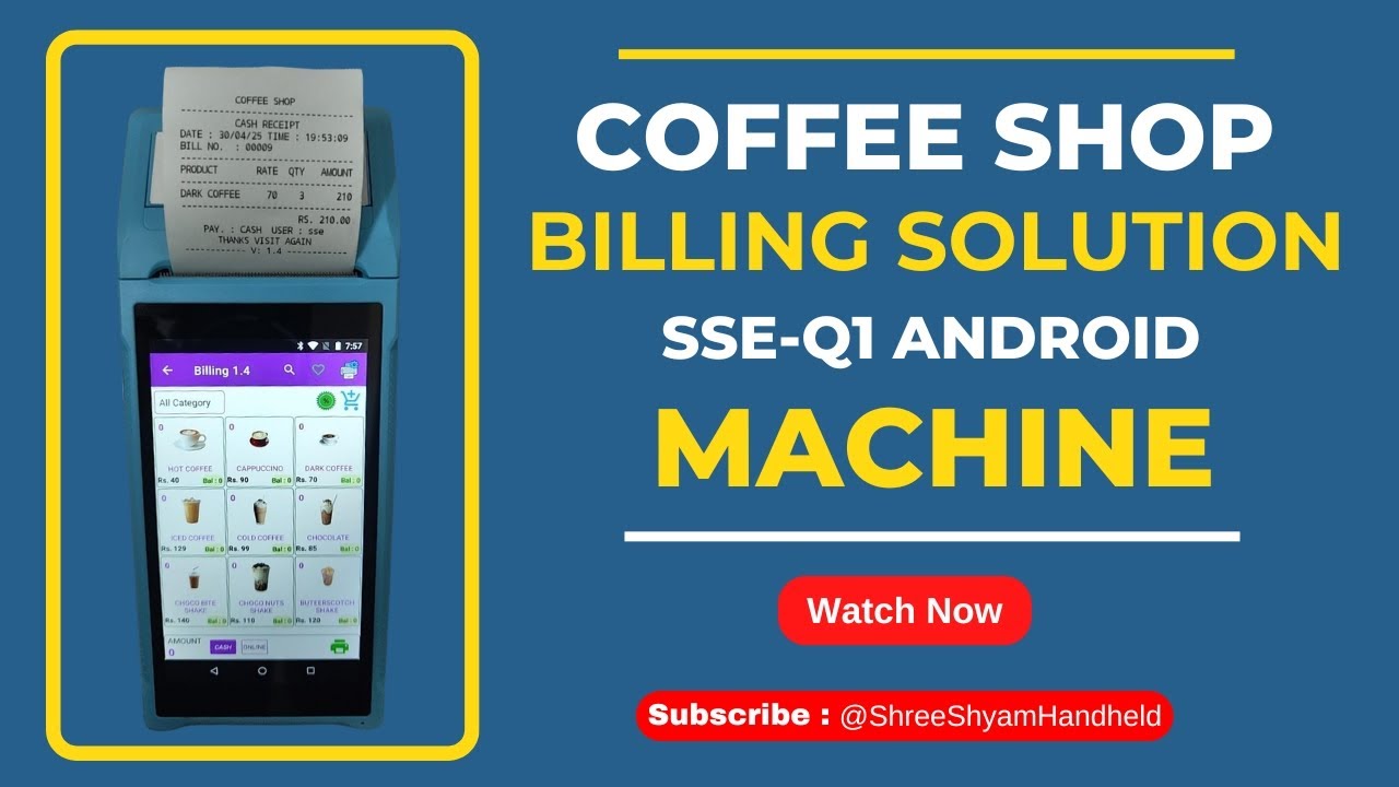 Coffee Shop Billing Machine | Smart & Stylish POS Solution for Retail ...