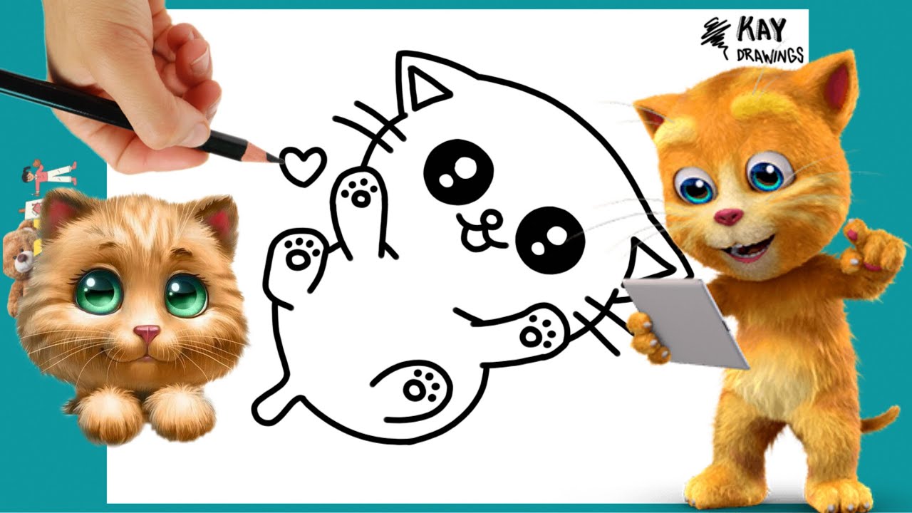 How To Draw CUTE KITTEN Step by Step EASY - YouTube