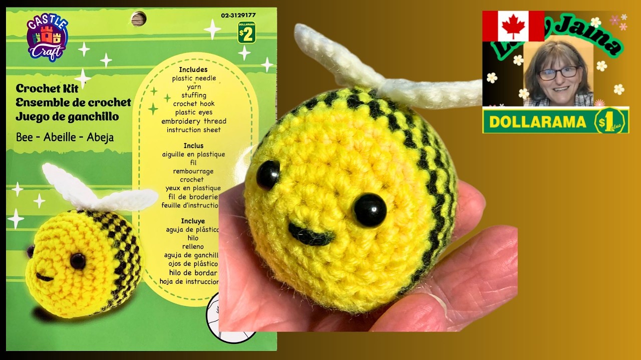 Dollarama Crochet Kit Review | Crochet your own Bee | 2026 - YouTube